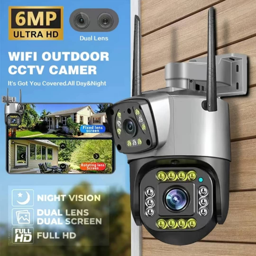 V380 Pro wireless dual lens outdoor waterproof wifi 360 cctv camera ...