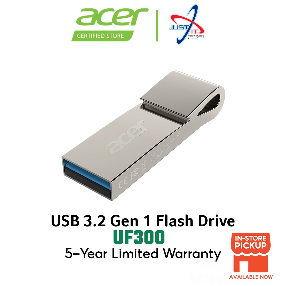 ACER UF300 USB 3.2 Gen 1 Flash Drive - 32GB / 64GB | Shopee Malaysia