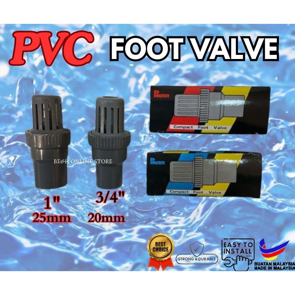 PVC FOOT VALVE POWER COMPACT 100% HIGH QUALITY Water Pump Water Inlet ...