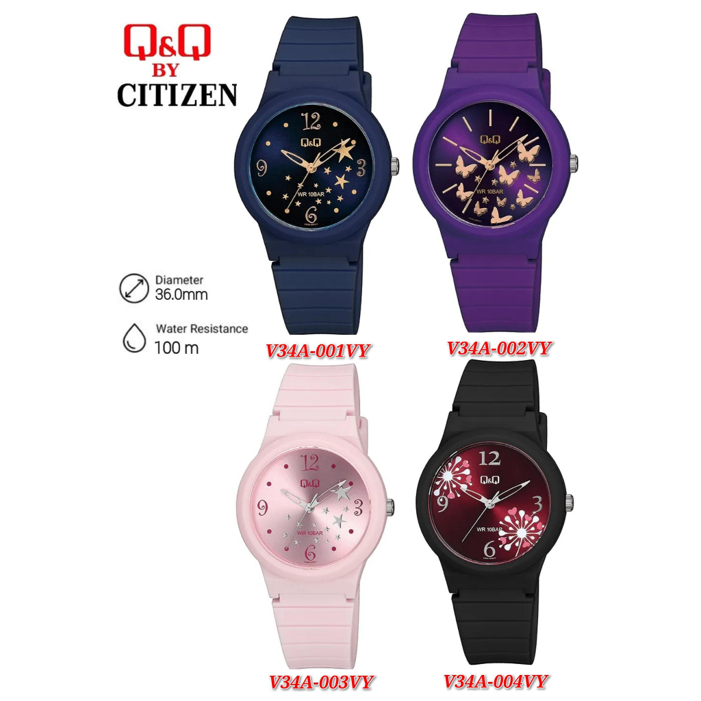 Q&Q Japan by Citizen Resin Analogue Watch V34A | Shopee Malaysia