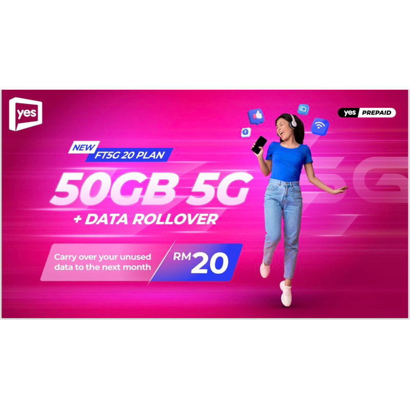 PREPAID FT5G RM20 ( 50GB ) ( Seller help to Register ) | Shopee Malaysia