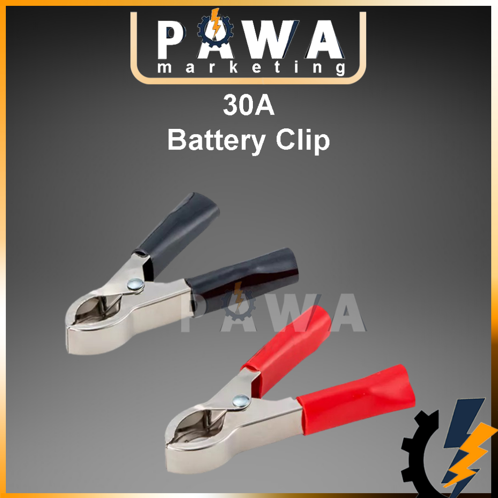 Pawa 1Pair 30A Small Type Battery Clip Jumper Clip Battery Terminal ...