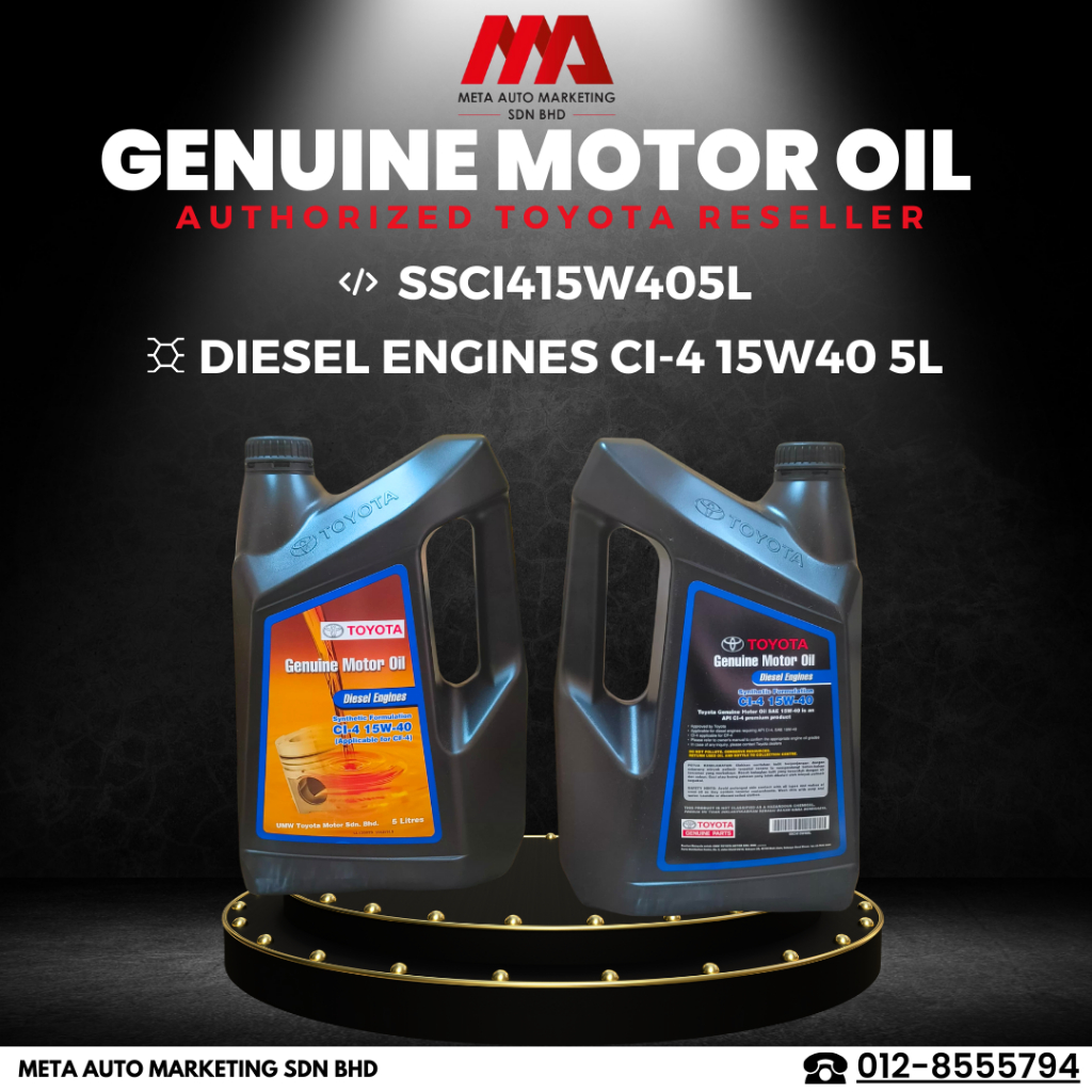 TOYOTA GENUINE MOTOR OIL DIESEL ENGINES CI-4 15W-40 5LITER ...
