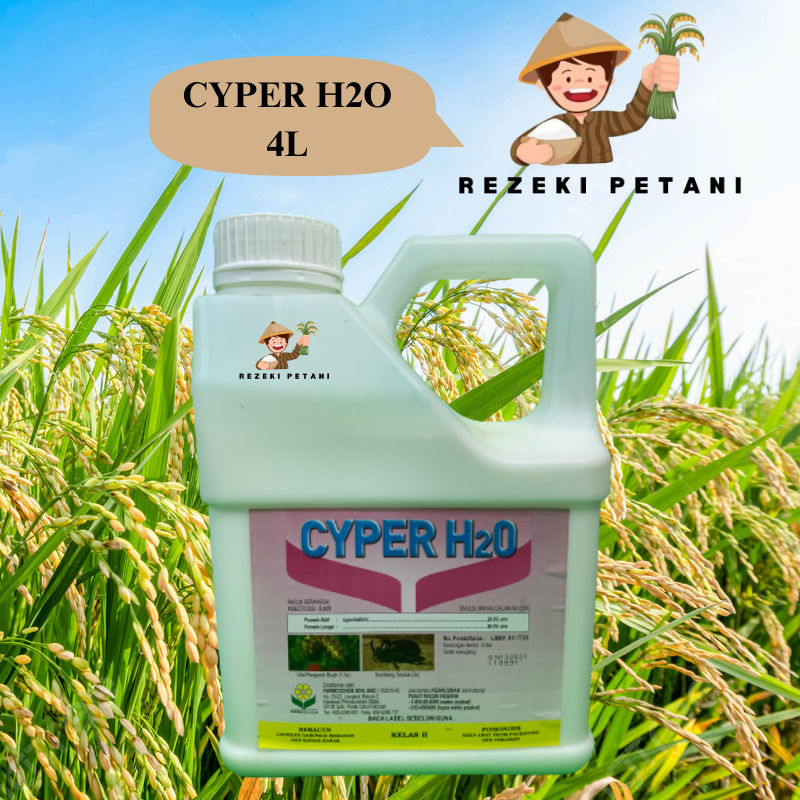 [ORIGINAL] 4L CYPER H2O FARMCOCHEN Racun Serangga Cypermethrine 20.0% ...