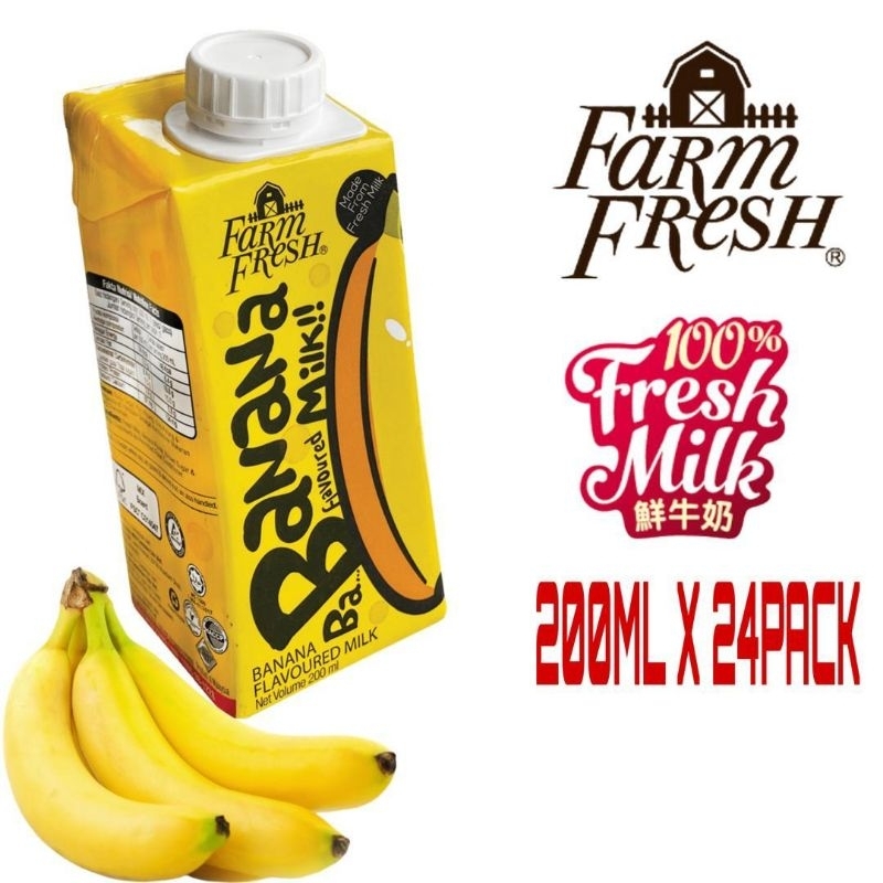 FARM FRESH UHT BANANA MILK (200ML x 24Pack) | Shopee Malaysia