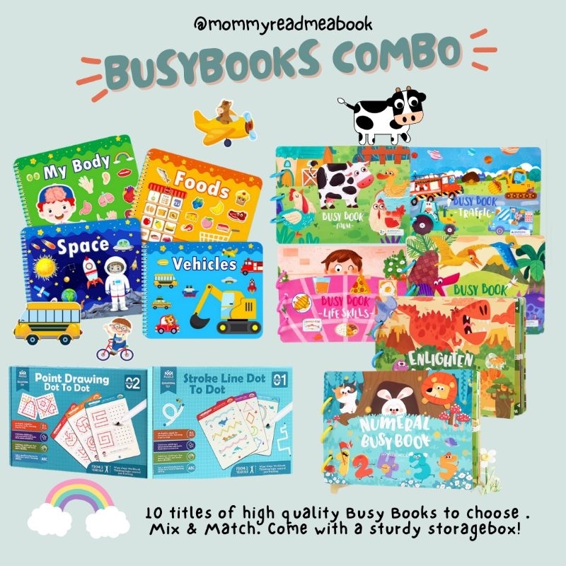 Montessori Kids Busy Books Quite Books Interactive Learning Books ...
