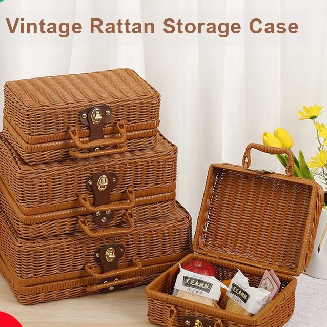 RMI Storage box Travel Organizer Bag Rattan Woven Portable Wedding ...