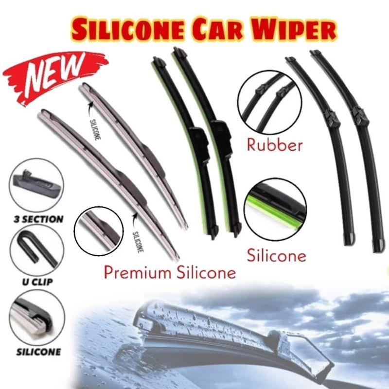 3 Selection Mugen Silicone Windshied Car Wiper Silicon compatible For Proton Perodua Honda ...