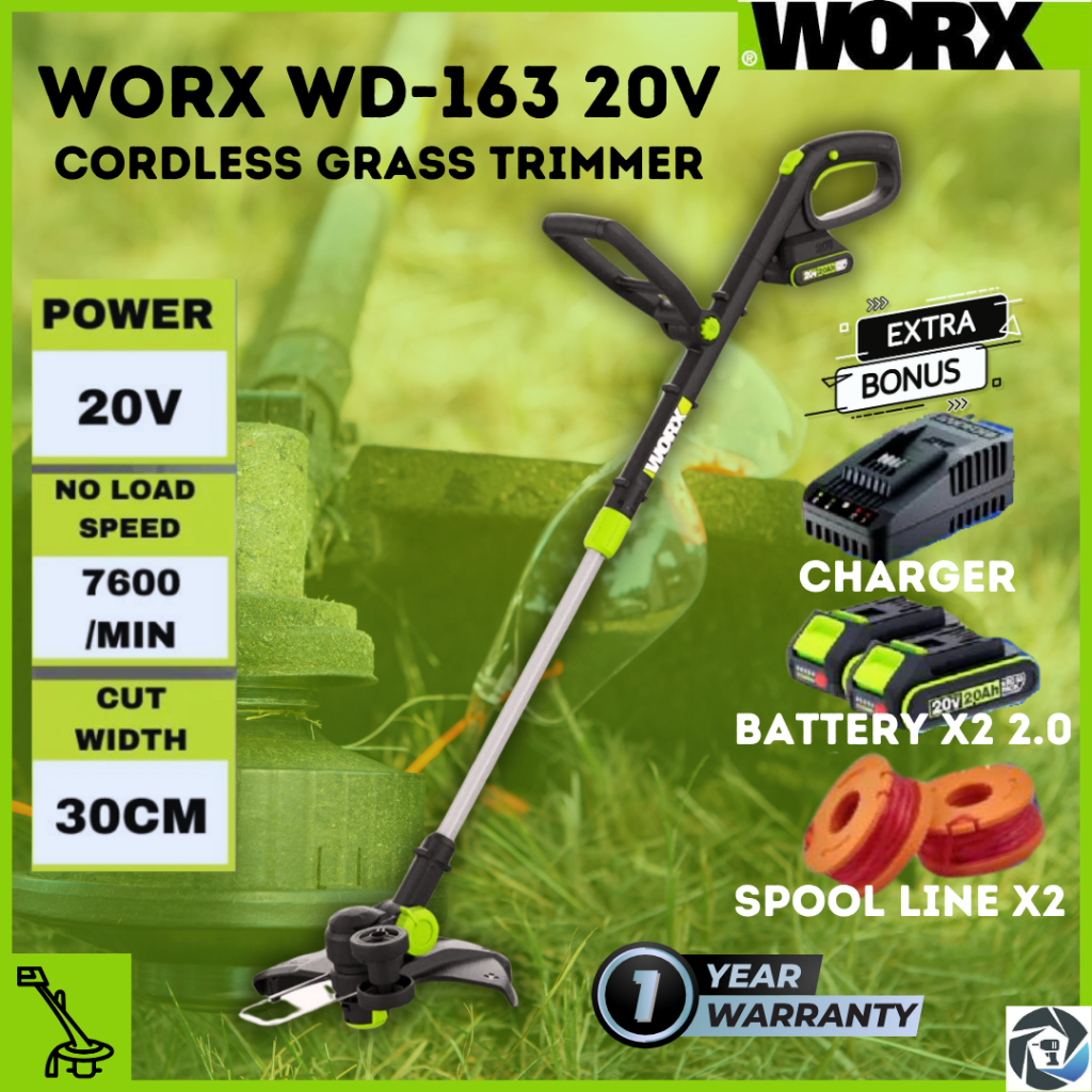 WORX PROFESSIONAL WD163 GRASS TRIMMER 20V ORIGINAL 1 year warranty | Shopee Malaysia