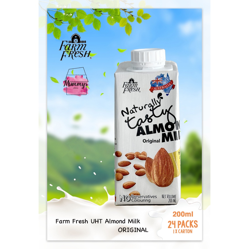 Farm Fresh UHT Almond Milk 200ml x 24 Packs | Shopee Malaysia