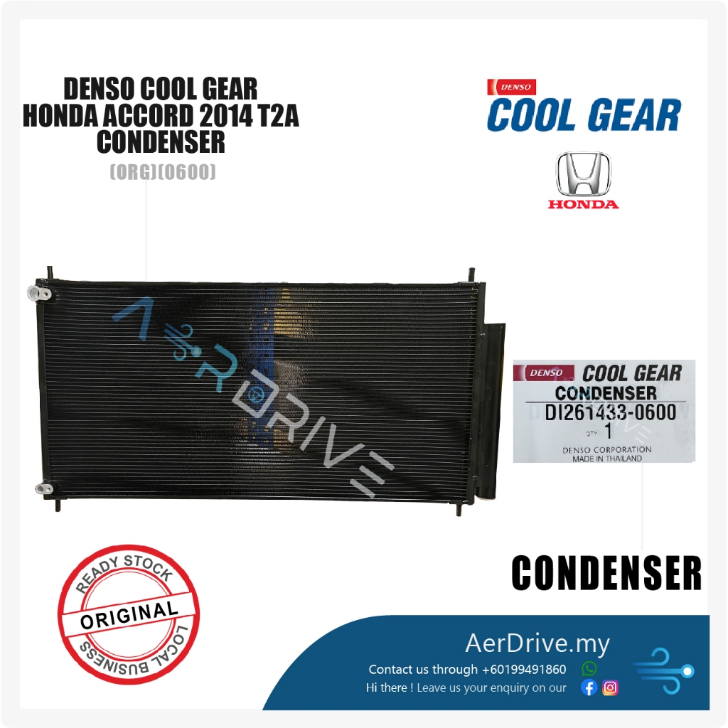 DENSO COOL GEAR ORIGINAL HONDA ACCORD 2014 T2A CONDENSER 0600 | Shopee ...