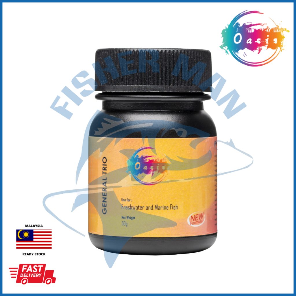 Oasis General Trio Fish Medication/Ubat Ikan/Fish medicine [50g/200g ...