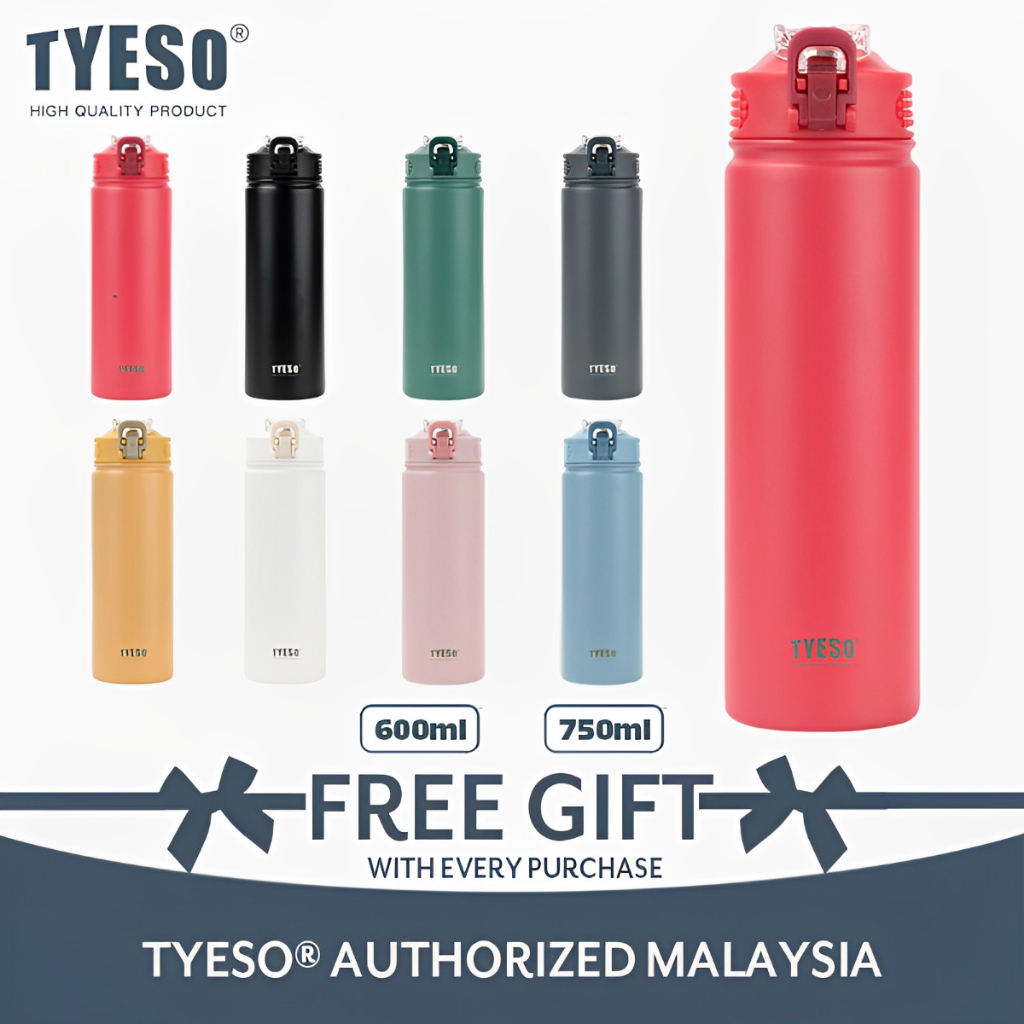 TYESO Vacuum Insulated Tumbler Bottle With Handle (600ml/750ml) TS-8770C/TS-8771C | Shopee Malaysia