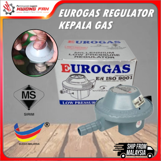 (SIRIM) EUROGAS Low Pressure Gas Regulator / Kepala Gas / Buatan Malaysia | Shopee Malaysia