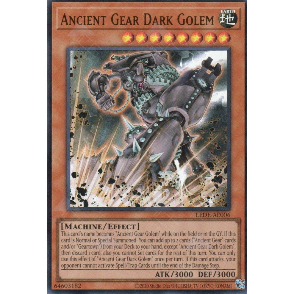 游戏王 LEDE-AE006 LEDE-JP006 UR Yu-Gi-Oh Ancient Gear Dark Golem | Shopee Malaysia