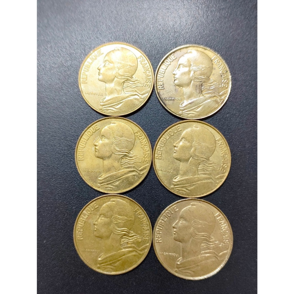 French 5th Republic 20 Centimes 1990s ( 6 Coins ) | Shopee Malaysia