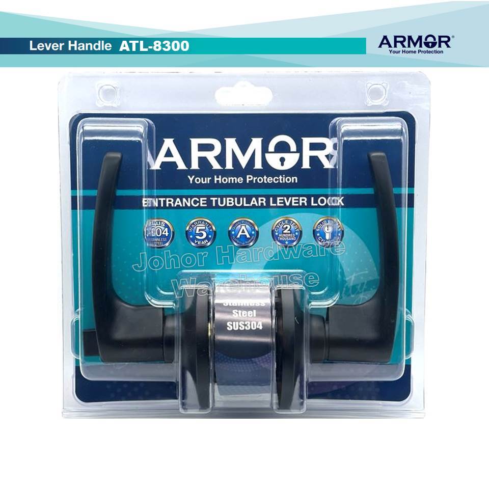 ARMOR TUBULAR LEVER LOCK ATL-8300 SS Door lock set - Lock Pintu ...