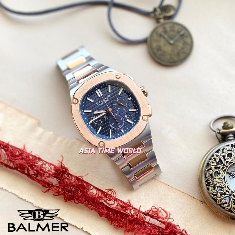 BALMER | A8823G RTT-5 Chronograph Sapphire Men's Watch with Blue Dial ...