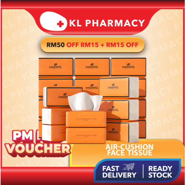 (1PACK) Cheerful Orange Tissue Paper Premium Facial Tissue 4ply ...