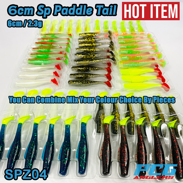 6cm SP Paddle Tail Lure Fish Clone Z Soft Bait Soft Plastic Gewang ...
