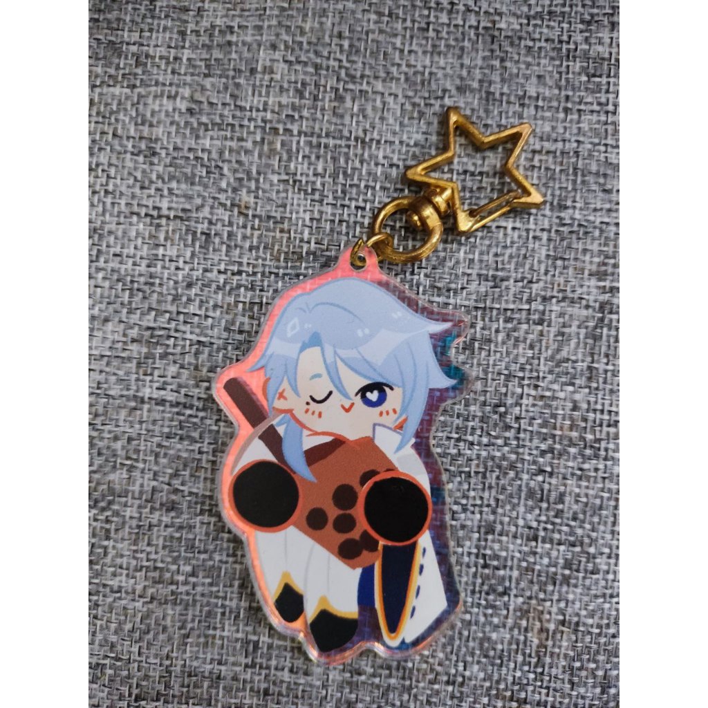 Game Genshin Impact big keychain character acrylic keychain charms ...