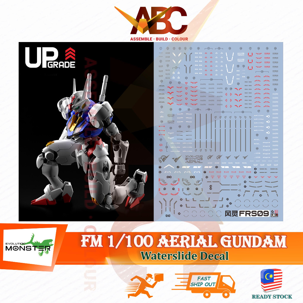 (Evo Monster) Waterslide Decal - FM 1/100 Aerial (Fluo) XVX-016 Full ...