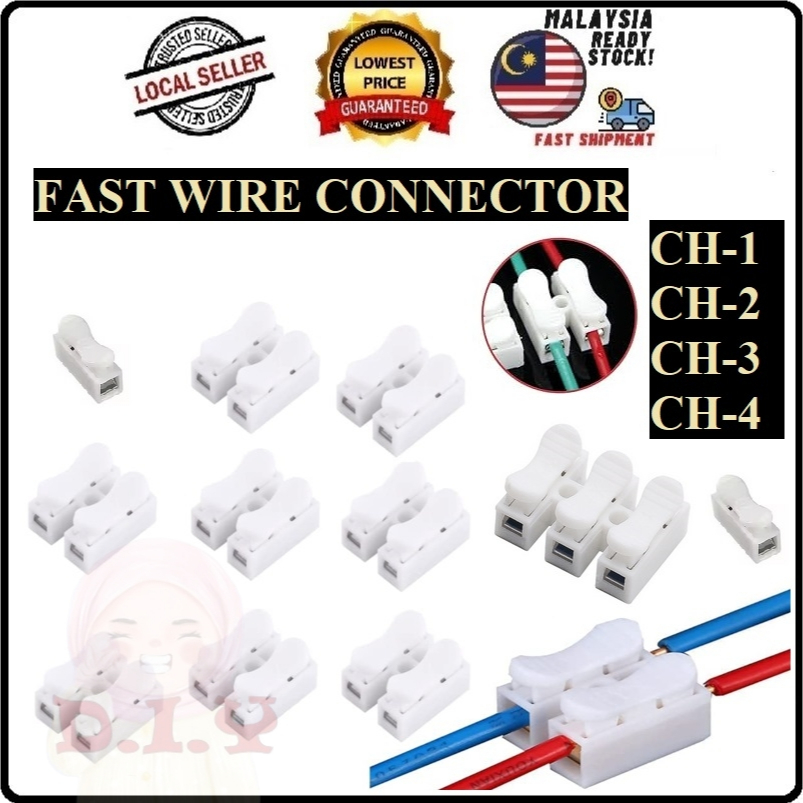 [1 PCS] Fast Wire Connector 1Pin 2Pin 3Pin 4Pin Quick Connector ...