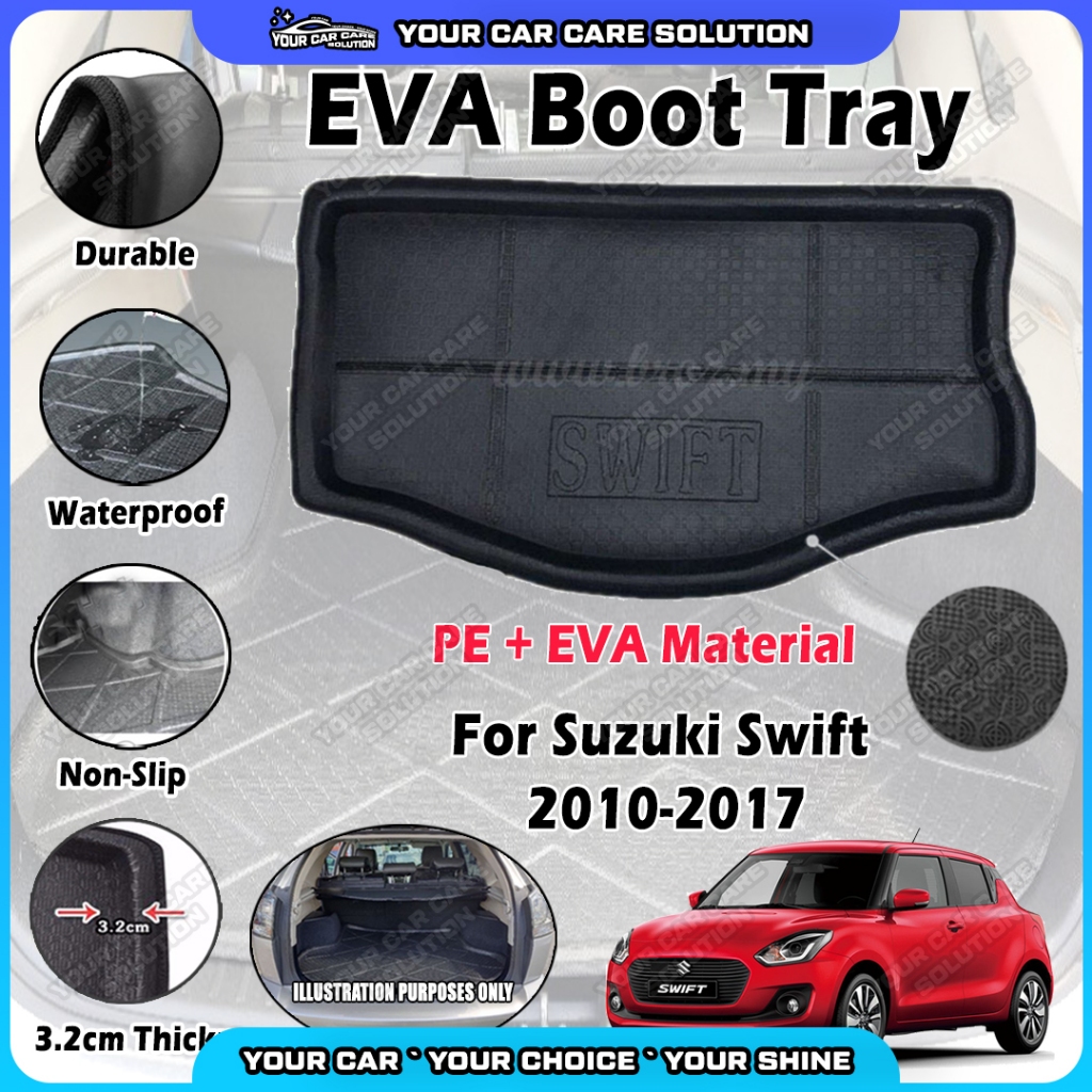 📥 For Suzuki Swift 2012-2018 EVA Copolymer Car Boot Tray Luggage Cargo ...