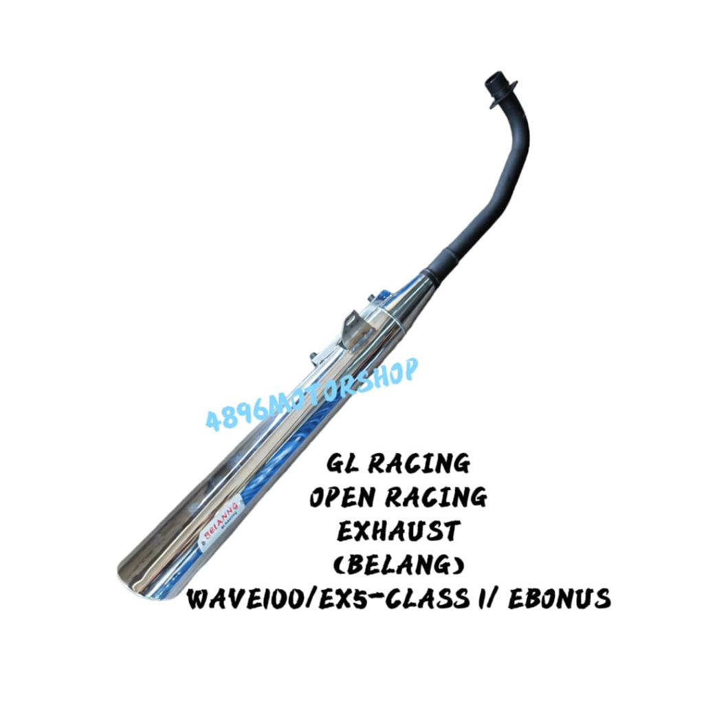 GL RACING BELANG 28MM OPEN EXHAUST HONDA WAVE100R W100R W100 WAVE100 E ...