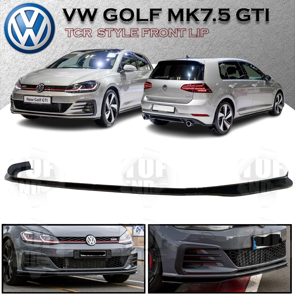 VOLKSWAGEN GOLF MK7.5 GTI TCR FRONT LIP BUMPER SKIRT LIP VW GOLF 7.5 ...