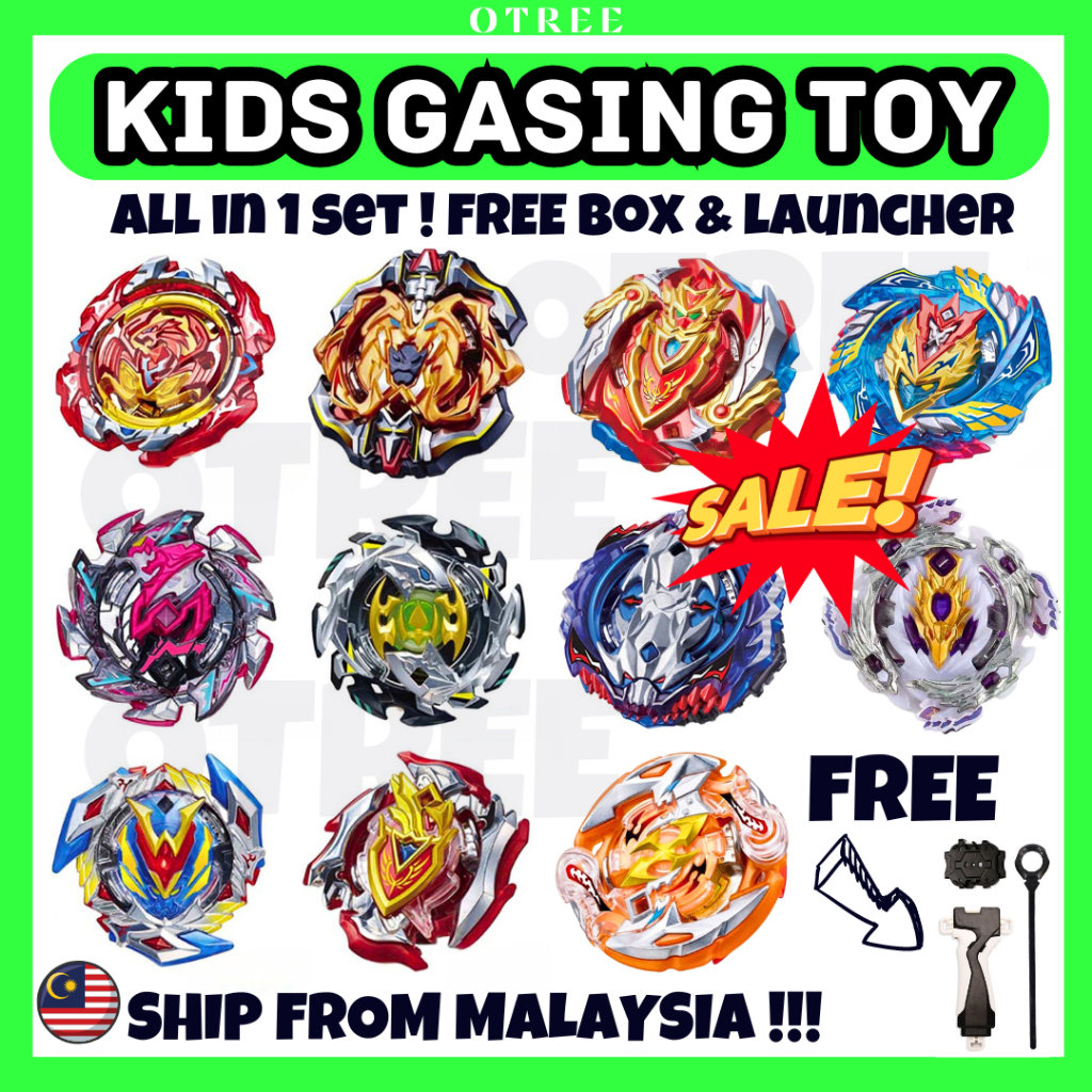 🔥CLEAR SALES🔥1PCS Gasing Box Set Kids Play Gasing Toy with FREE ...