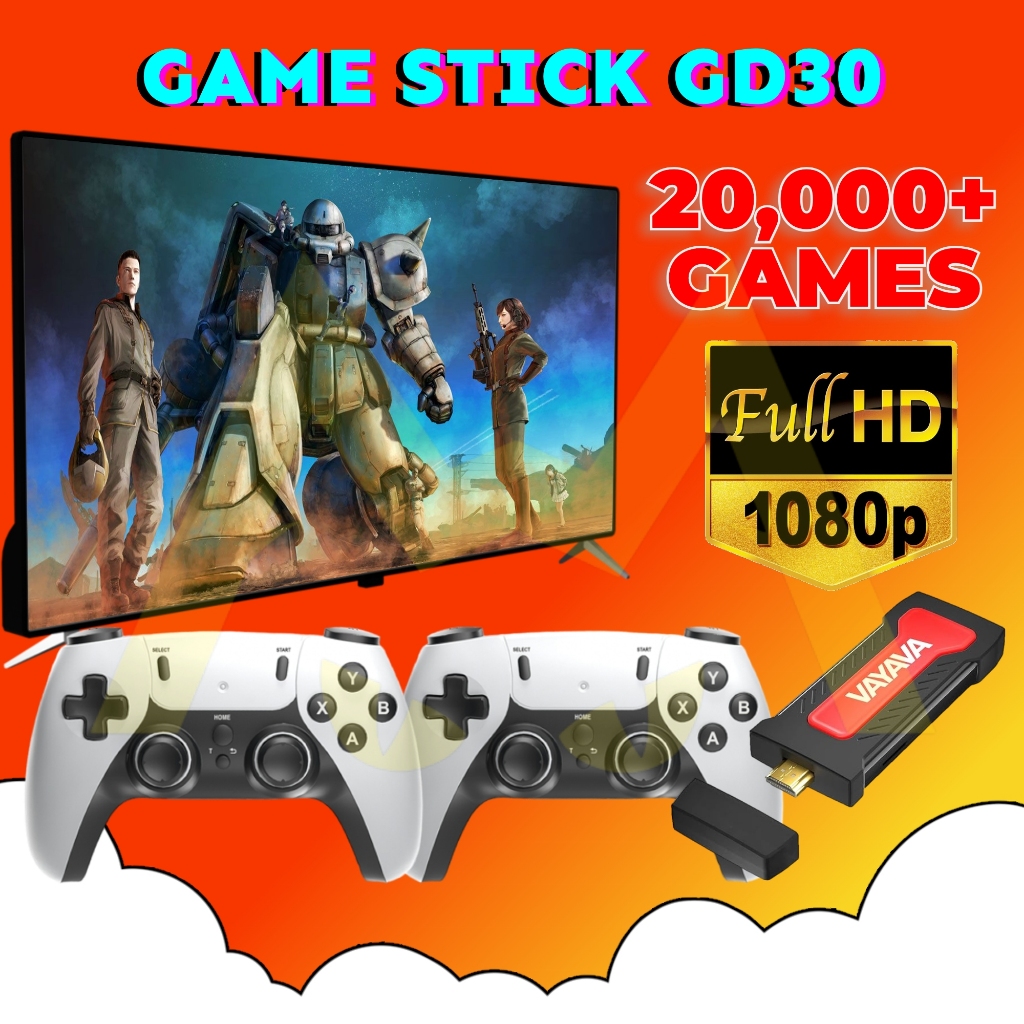 GD30 Portable TRUE 4K TV Video Retro Game Console 2.4G Wireless ...