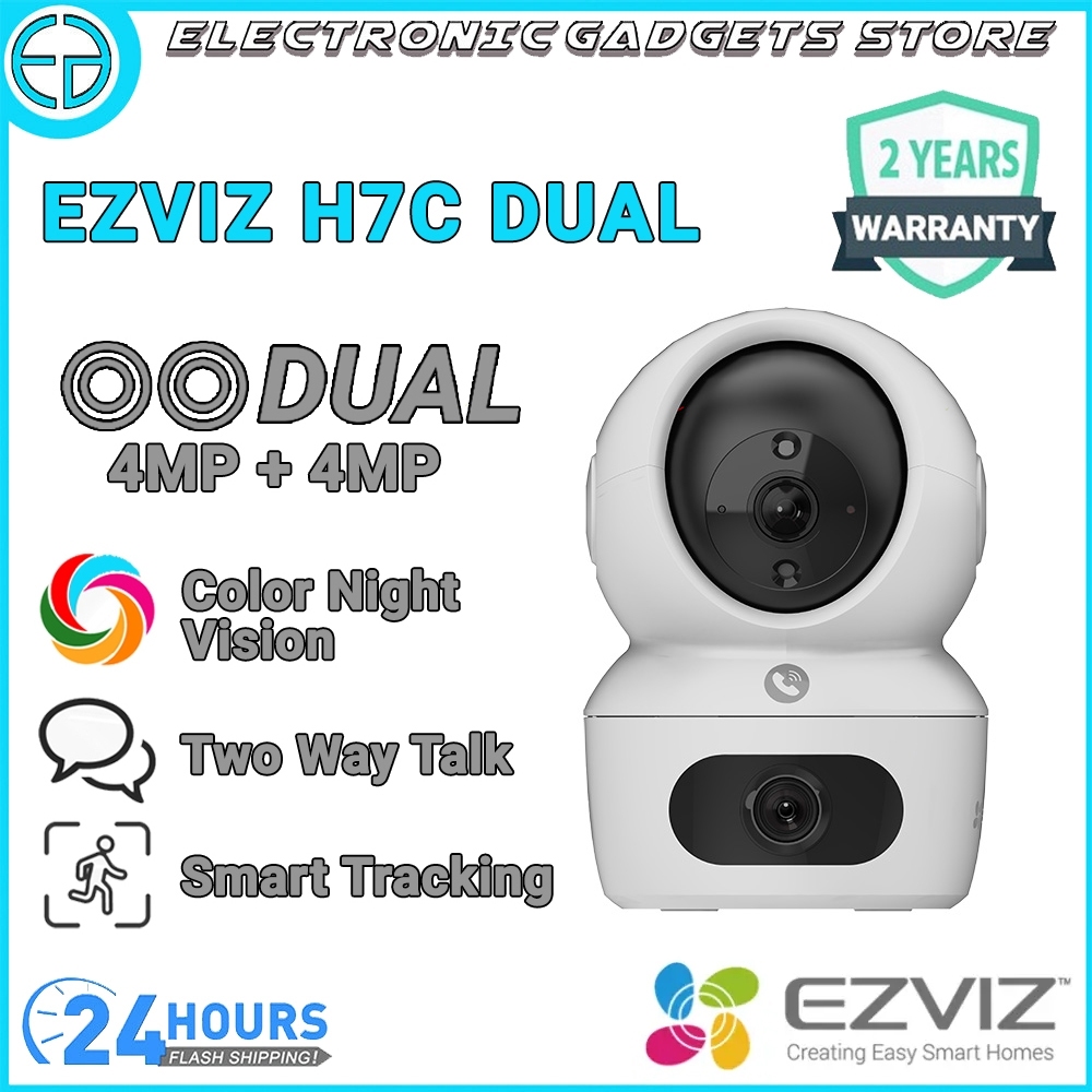 Ezviz H7C Dual Lens Pan/Tilt Color Night Vision WiFi Two Way Talk (4MP ...
