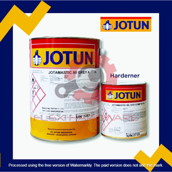 JOTUN JOTAMASTIC 80 GREY/RED/BLACK/OFF WHITE/ALU 5 LITER CAT EPOXY 5 LITER / 2 KOMPONEN / CAT ...