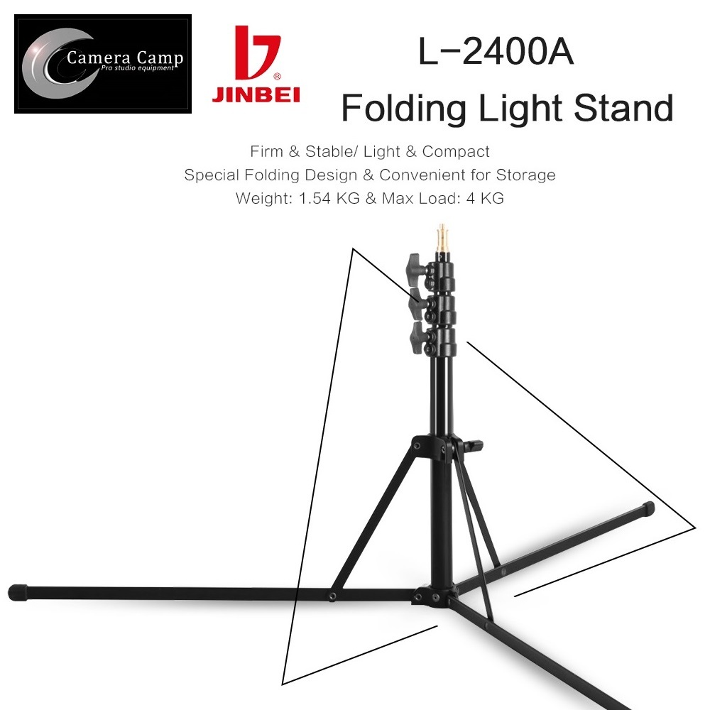 Jinbei L-2400A Folding Light Stand (220cm) & Godox 210F Folding Light ...