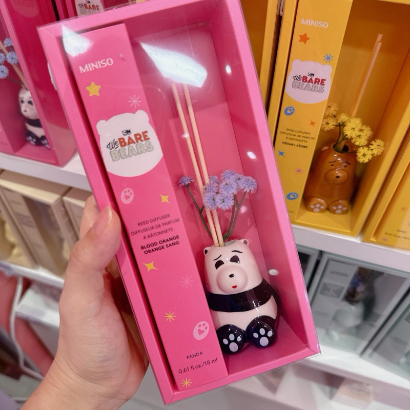Miniso We Bare Bear Reed/Snoopy Diffuser MINISO Aroma Theraphy Flower ...