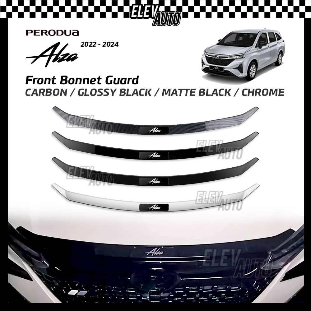Perodua Alza 2022-2024 CARBON CHROME BLACK Front Bonnet Guard ...