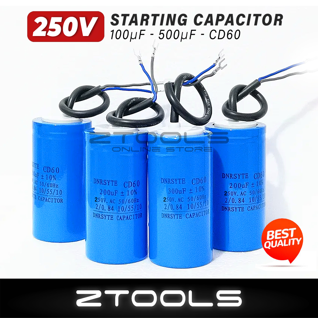 (ZTOOLS) 250V 330V Motor Starting Capacitor CD60 Condenser Kapasitor ...