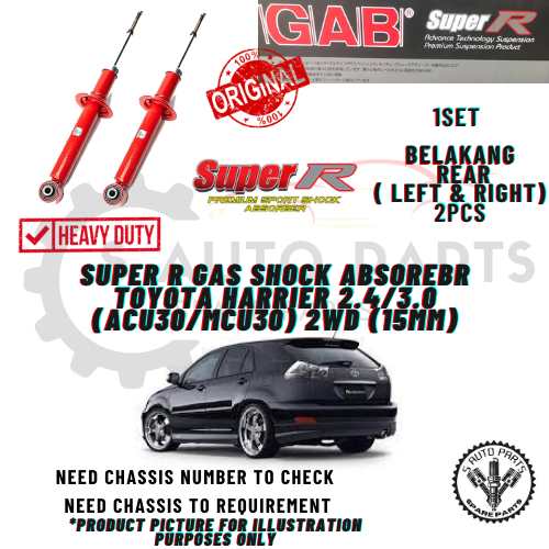 TOYOTA HARRIER (ACU30/MCU30) 2WD (REAR) GAB SUPER R SPORT HEAVY DUTY ...