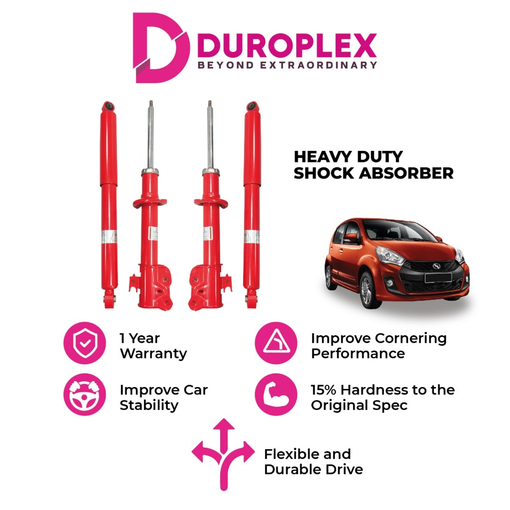 DUROPLEX Full Set Heavy Duty Shock Absorber Perodua Myvi/Myvi Lagi Best ...