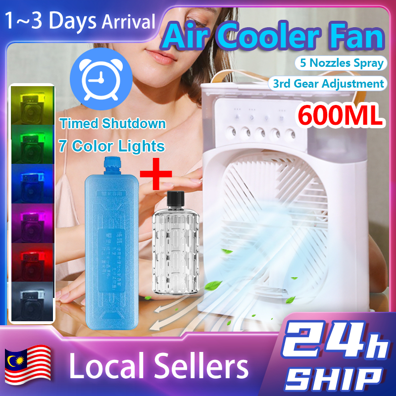 Mini Portable Aircond Fan Humidifier Purifier Mist Cooler 3 in1 USB 7 ...