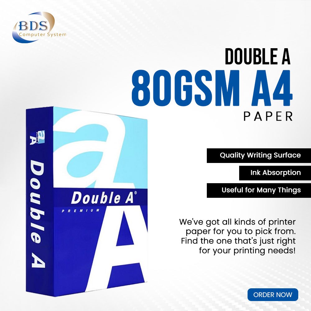 Double A A4 Paper 500sheets 80Gsm,70gsm / Kertas A4 Putih | Shopee Malaysia