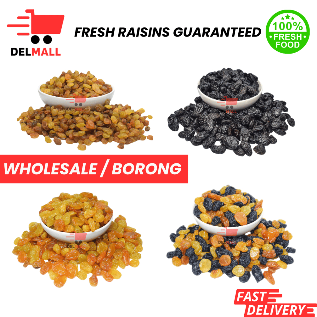 Fresh Raisins Mix Raisin / Kismis / Sultana / Golden Jumbo / Black ...