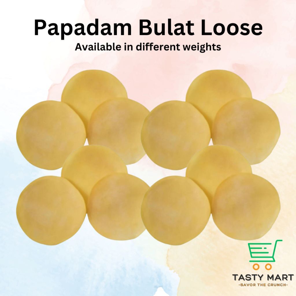 Keropok Papadom Halal Papadom Bulat Loose Kurang Masin Tak Berminyak ...