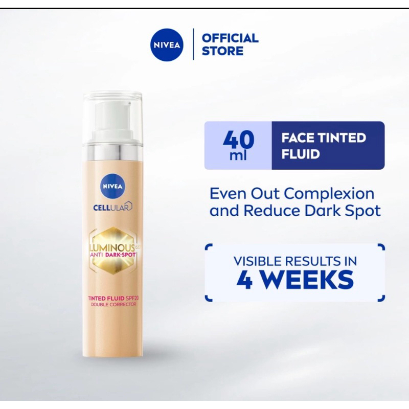 NIVEA Face Luminous 630 Anti Dark Spot Tinted Fluid SPF20 40 ml / Skin ...