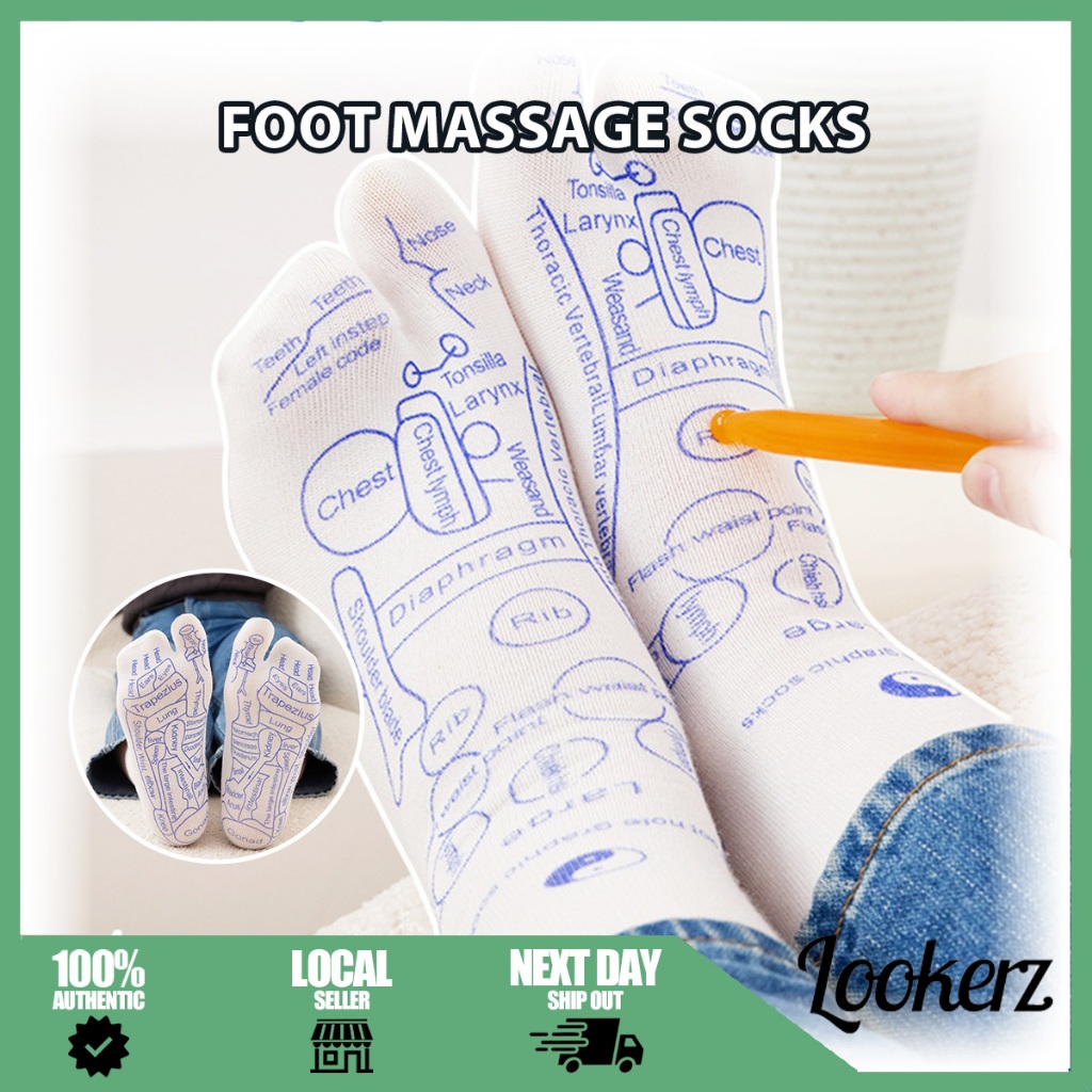 [MY] Foot Massage Socks/ Foot Reflexology Acupressure Massage Socks ...