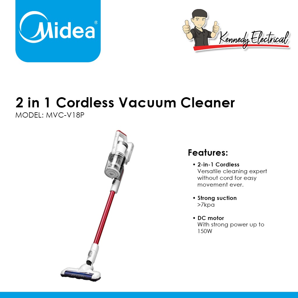 Midea 2 in1 Cordless Handstick Vacuum Cleaner MVC-V18P | Shopee Malaysia