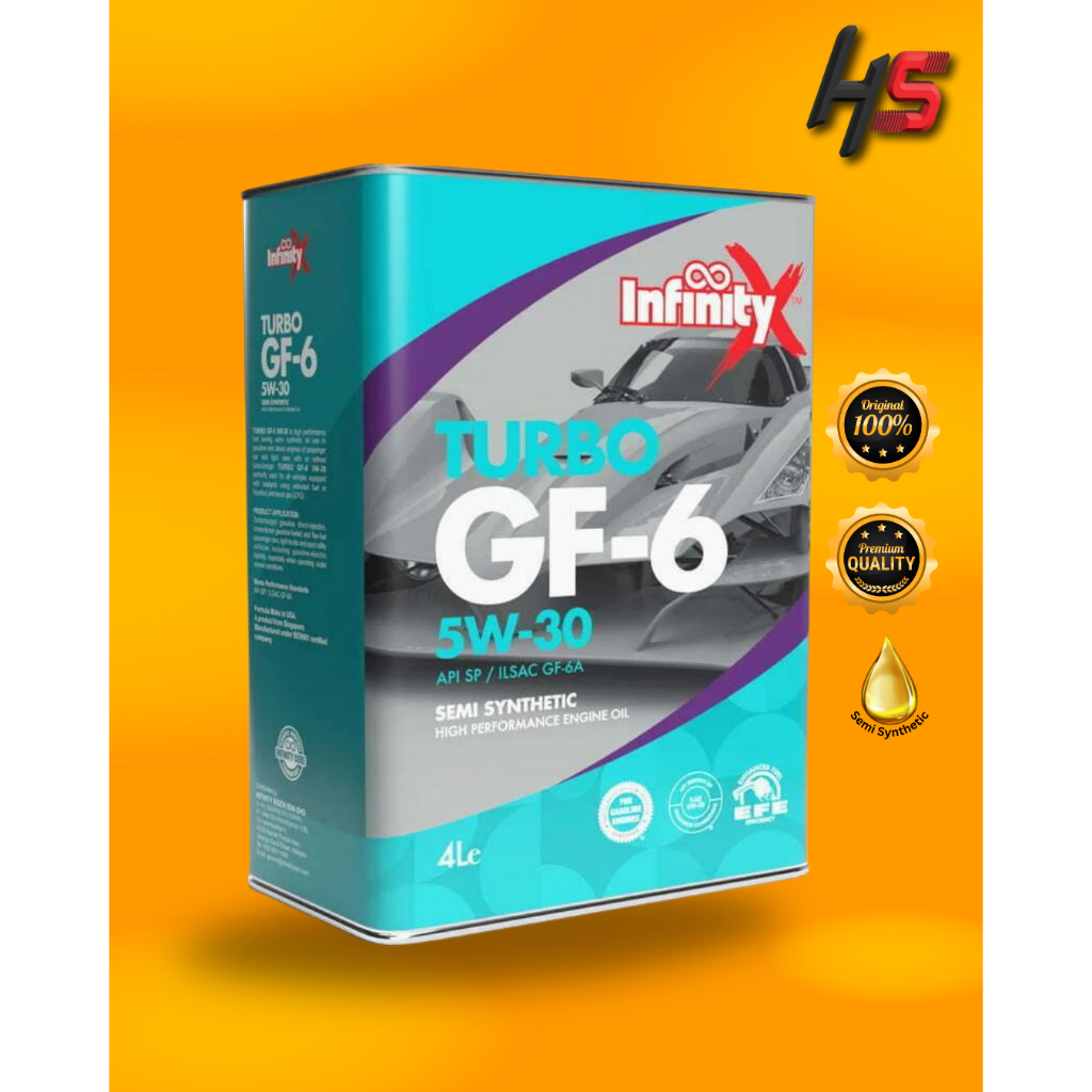 INFINITY TURBO GF-6 5W-30 SEMI SYNTHETIC 4L 100% ORIGINAL | Shopee Malaysia