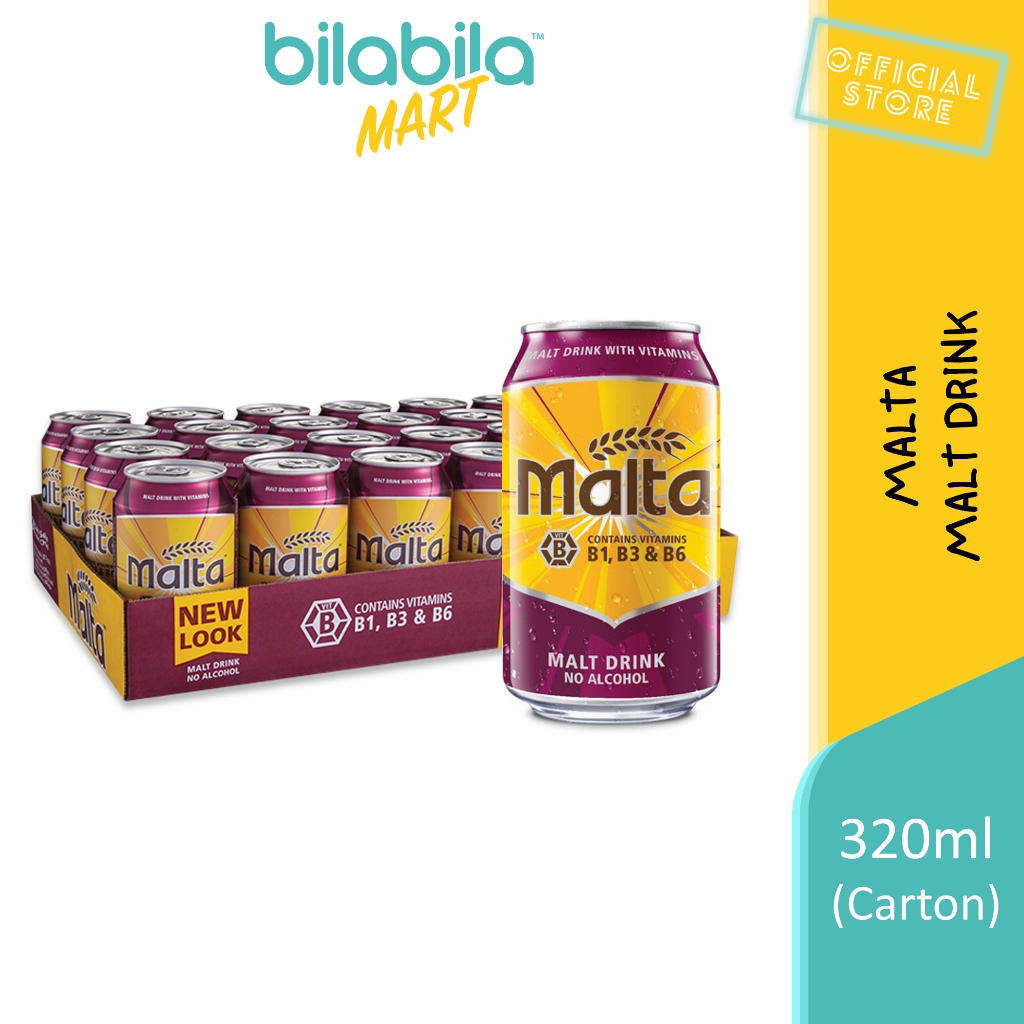 [CARTON] Malta Malt Drink (No Alcohol) Can Drink with Vitamins B1 B3 B6 ...