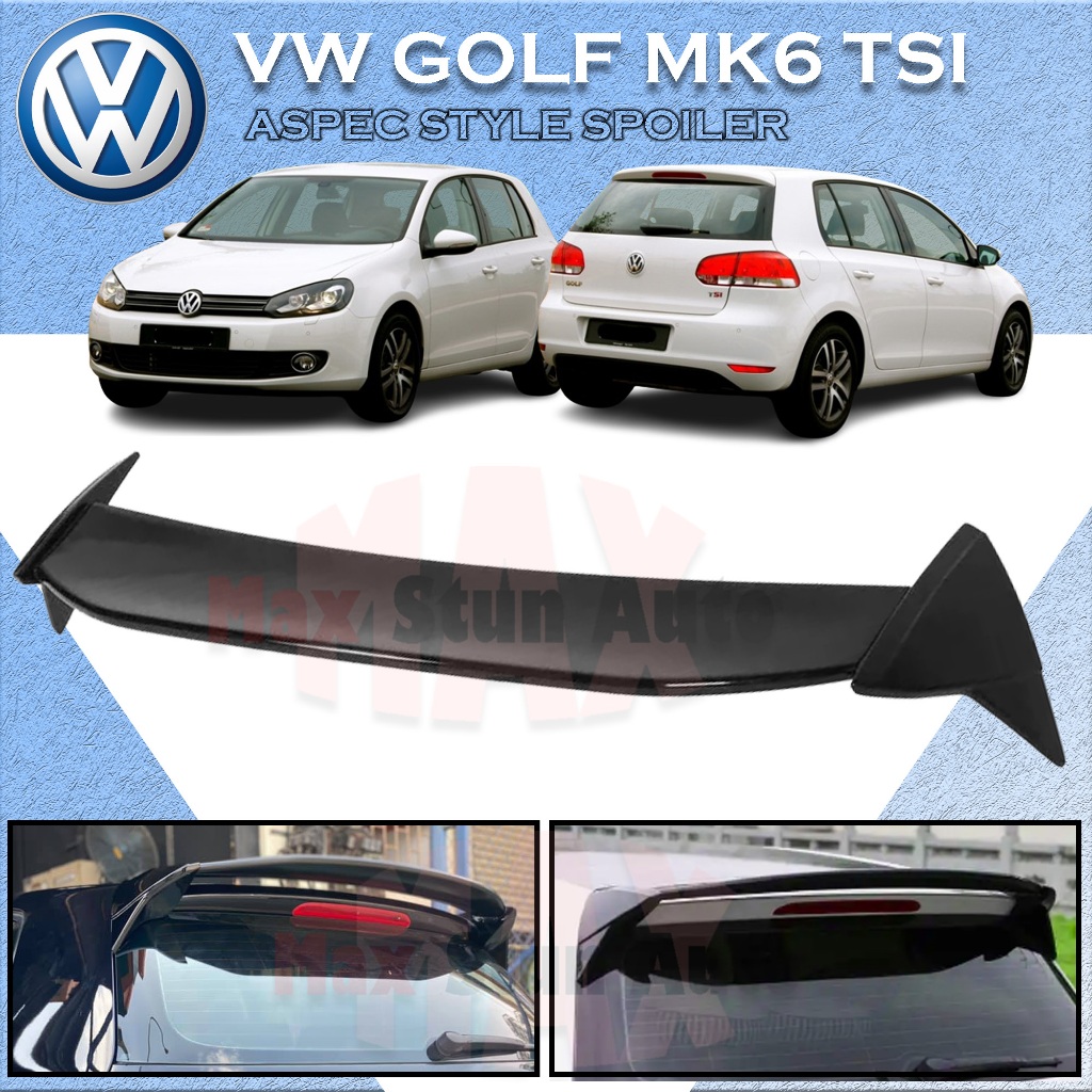 VOLKSWAGEN GOLF MK6 TSI ASPEC DESIGN SPOILER MATERIAL ABS WITH PAINTED ...